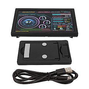 5in Computer Data Monitor, Mini Micro USB AIDA64 PC Temperature Monitor, PC CPU HDD Data Display Screen Sensor Panel Display