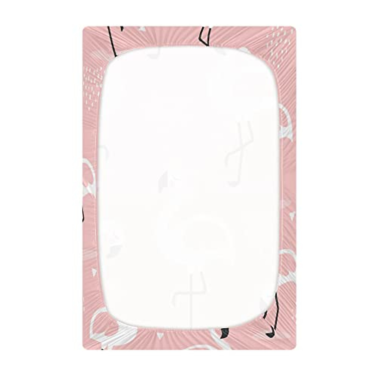 Fitted Crib Sheet for Boys Girls, Pink Flamingos Jersey Knit Baby Sheet for Standard Crib and Toddler Bed Mattresses, Cozy Soft Breathable, 28 x 52 in