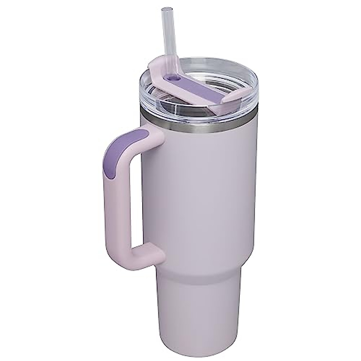 Stanley Quencher H2.0 FlowState Stainless Steel Vacuum Insulated Tumbler with Lid and Straw for Water, Iced Tea or Coffee, Smoothie and More, Orchid, 40 oz