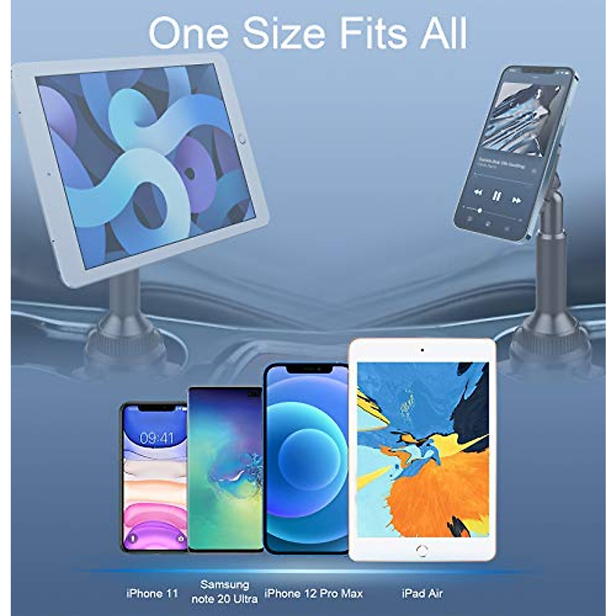 OQTIQ Car Cup Holder Phone Mount Magnetic, Universal Cup Holder Fit Phone Car Truck Mount Cup Holder Compatible with iPhone Samsung Galaxy LG and More, Extra Strong with 6 Magnets