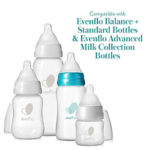 Evenflo Balance Plus Standard Neck Nipples for use with Evenflo Balance Plus Standard Neck Bottles, Fast Flow for 8 Months and up, 6-Pack