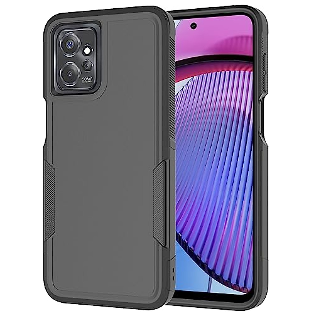 LEXNEC Designed for Moto G Power 2023 & Moto G 5G 2023 Case,Heavy-Duty Tough Rugged Lightweight Slim Shockproof Protective Men Women Phone Case Cover for Motorola G Power 2023 5G (6.5",2023)[Black]