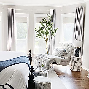 Nafresh Tall Faux Olive Tree，7ft（84in） Realistic Potted Silk Artificial Indoor with Green Leaves and Big Fruits for Home Office Living Room Bedroom Stairs Foyer Decor.