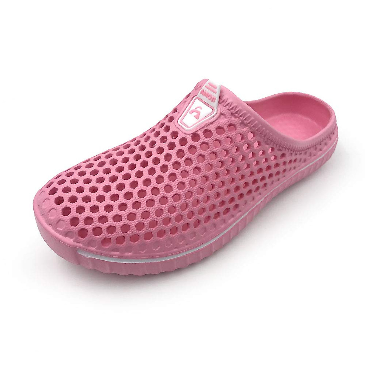 Amoji Garden Clogs Shoes Shower Sandals Yard Beach Plastic Rubber Summer 1702 Pink 8 Womenn/6 Men