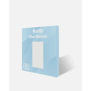 40 Pcs Refills Glue Cards for Dynatrap DT3009 DT3019 DT3039 and Gardner Flyweb, 230093 Replacement Glue Boards Sticky Pads for Indoor Plug-in Insect Mosquito Trap