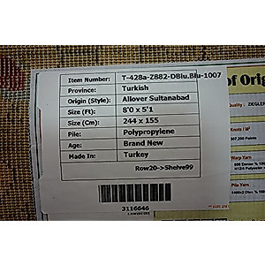 Unique Loom Edinburgh Collection Area Rug - Canmore (5' 1" x 8' Rectangle, Navy Blue/ Tan)