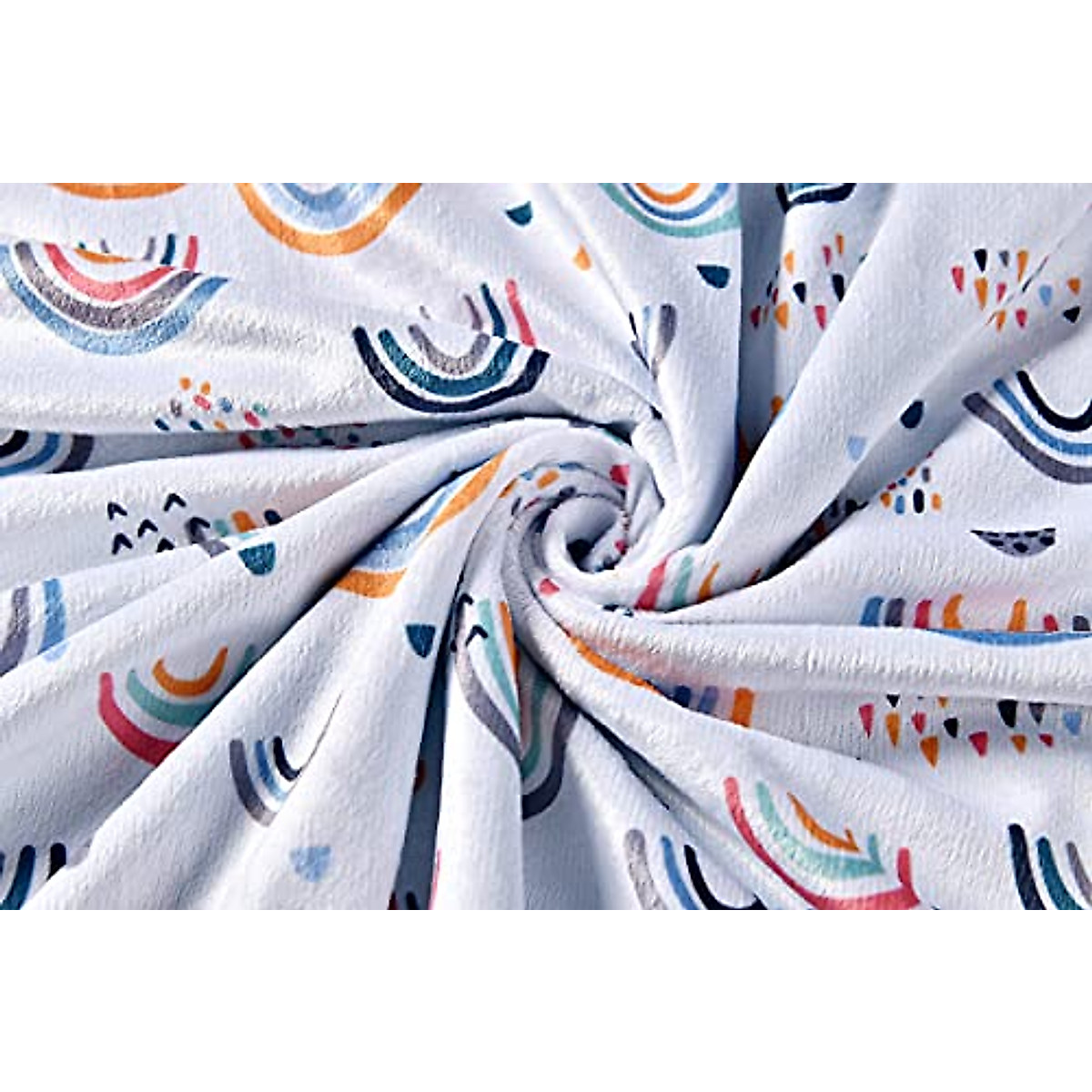 Baby Blanket Super Soft Minky Blanket Blue Rainbow Blanket with Dotted Backing for Newborns Nursery Stroller Receiving Toddlers Crib Bedding for Boy or Girl(30 x 40 Inch) (Rainbow)