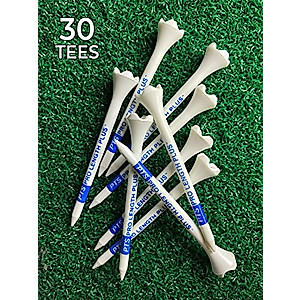 Pride Professional Tee System Plastic Golf Tees, 3-1/4 inch - 30 count (Blue),EV31430 White