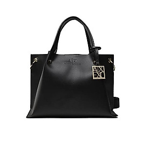 A|X ARMANI EXCHANGE womens Bag Shopping Zip Top, Black, O S US