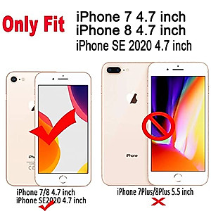 Qokey Compatible with iPhone SE Case 2022/2020,iPhone 8 Case,iPhone 7 Case 4.7 inch Flower Cute Fashion Cover for Women Girl 360 Degree Rotating Ring Kickstand Soft TPU Shockproof Cover Rose Butterfly