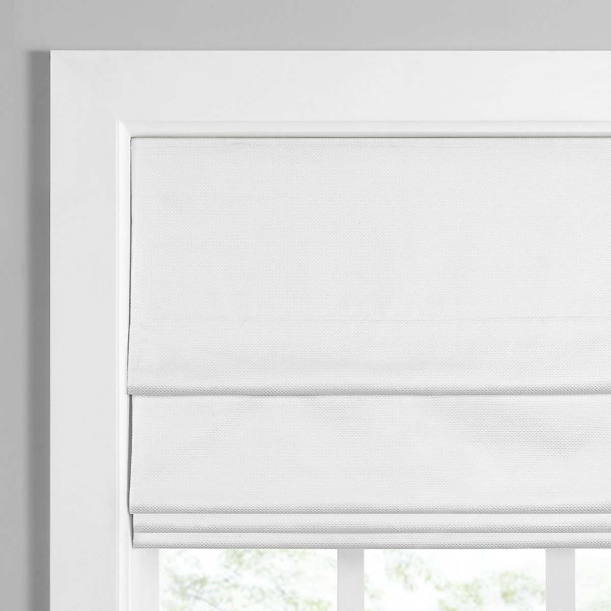 Eclipse Lane Cordless Roman Shades for Windows, Room Darkening, 23 in Wide x 64 in Long, Noise Reducing and Energy Efficient Window Treatments for Living Room, Bedroom or Office, White
