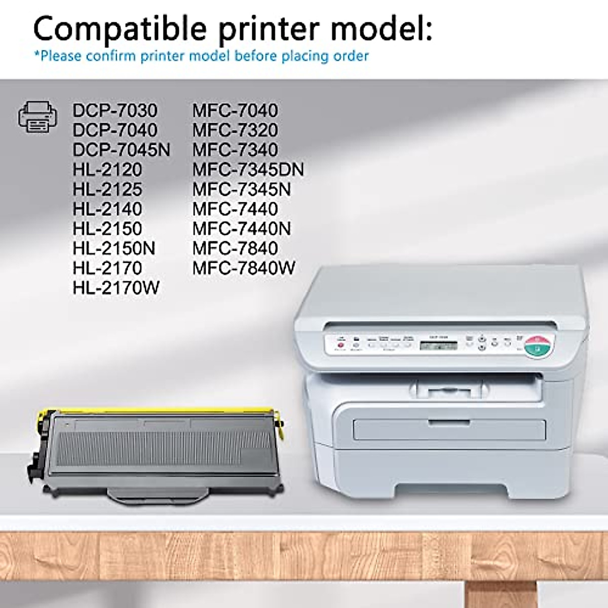 HIYOTA TN 330 TN-330 Black Toner Cartridge 8-Pack Compatible Replacement for Brother TN330 DCP-7030 7045N HL-2120 2150N 2170 2170W MFC-7040 7345N 7440 7440N 7840 7840W Series Printer