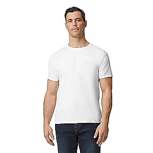 Gildan Adult Softstyle Cotton T-Shirt, Style G64000, Multipack, White (2-Pack), Large
