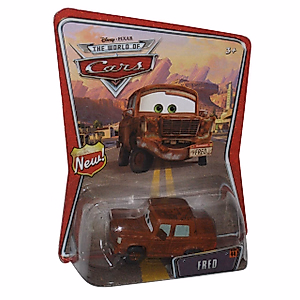 Fred Disney Pixar Cars Mattel World of Cars Background Card With "New" Sign Symbol On Left Side of Background Card