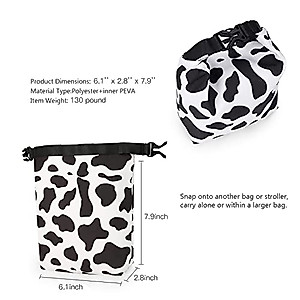 MOV COMPRA Insulated Snack Bag- Women Reusable Sandwich & Snack Bags, Leakproof Food Storage Small Lunch Bag For Picnic,Work(Small，Milk