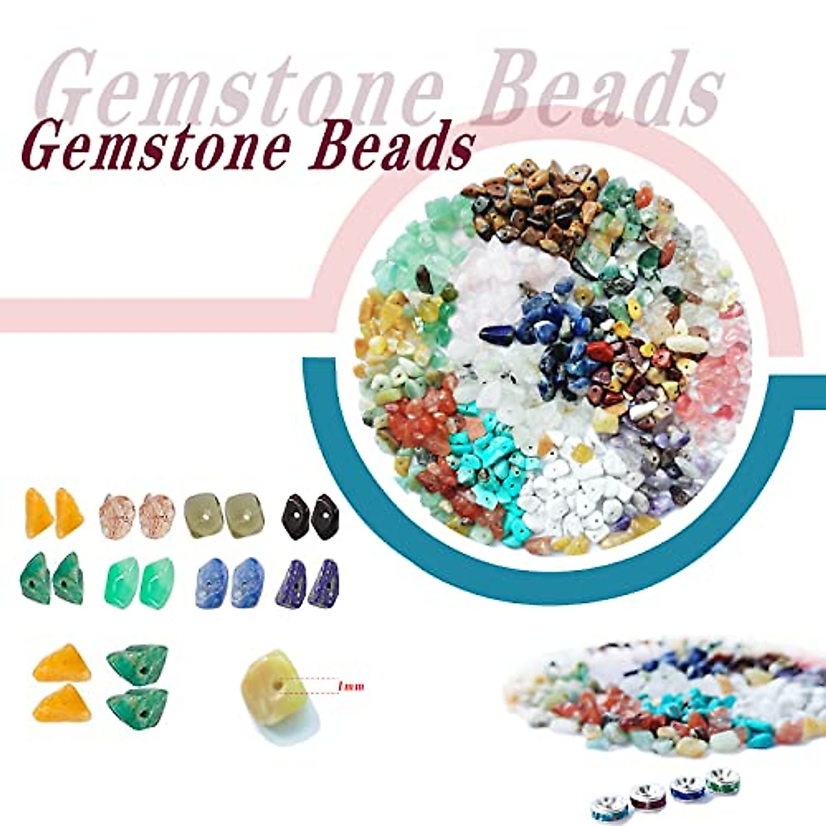 Jewelry bracelet Making kit - 1020PCS Beads for Jewelry Making,Jewelry Making Supplies with Crystal Beads,DIY for Bracelet Necklace Earrings Rings,toys for Girls and Adults,ideal gifts for kids