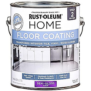 Rust-Oleum 358584 Floor Coating Top Coat Semi-Gloss Clear Gal