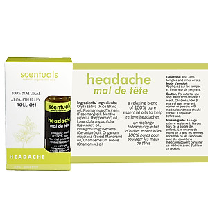 Essential Oil Blend Roll On, Peppermint, Geranium, Sweet Marjoram Oils for Calming and Relaxing Effect (9 ml | 0.3 fl.oz)