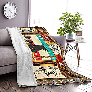CYREKUD Dachshund Dog Blanket Throw,Dachshund Gifts for Women, Dachshund Gifts for Dachshund Lovers,Dachshund Christmas Decor,Super Soft Warm Cozy Dog Blanket for Couch Sofa Bedroom 50''x 60''