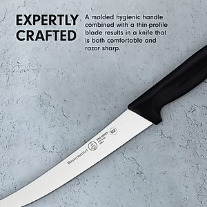 Messermeister Pro Series 8” Breaking Knife - German X50 Stainless Steel & NSF-Approved PolyFibre Handle - 15-Degree Edge, Rust Resistant & Easy to Maintain - Made in Portugal