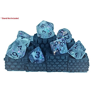 TRHOH RPG and D&D Resin Dice Set for Cold Damage - Chiseled from Fairy Death Ice