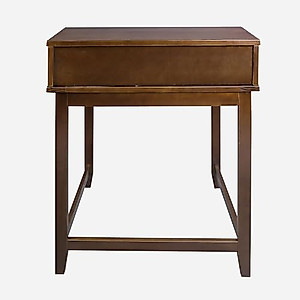 Solid Wood Home Office Computer Desk with Drawers, Pull-Out Tray, and Concealed Compartment