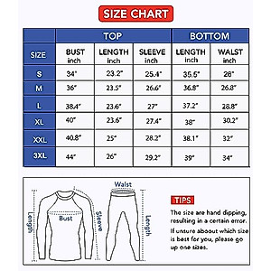 TEEPIRE Mens Thermal Underwear Set with Lightweight Ultra Soft Fleece Lined,Long John Set, Skiing Base Layer (Medium) Black