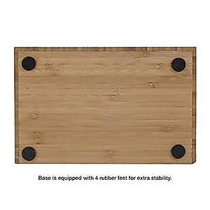 MobileVision Bamboo Charging Station & Multi Device Organizer Slim Version for Smartphones, Tablets, and Laptops