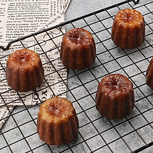 CGGYYZ Carbon Steel 12-Cavity Non-Stick Canele Mold Cake Pan, Gold