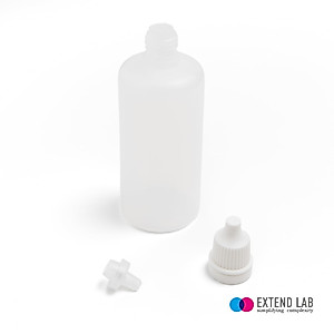 EXTEND LAB Plastic Dropper Bottle - Squeezable Eye Dropper Bottles - Refillable Mini Dropper Bottles with Srew Cap - Ideal for Essence, Oil and More - 60ml, 5 PCS