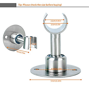 AIDOLLA Stainless Steel Shower Head Holder,360° Adjustable Handheld Bathroom Shower Head Bracket, Metal Shower Spray Holder Wall Mount, Brushed Nickel (Screw Installation)