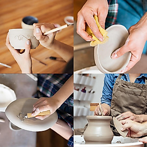 Blisstime Set of 30 Clay Sculpting Tools Wooden Handle Pottery Carving Tool Kit