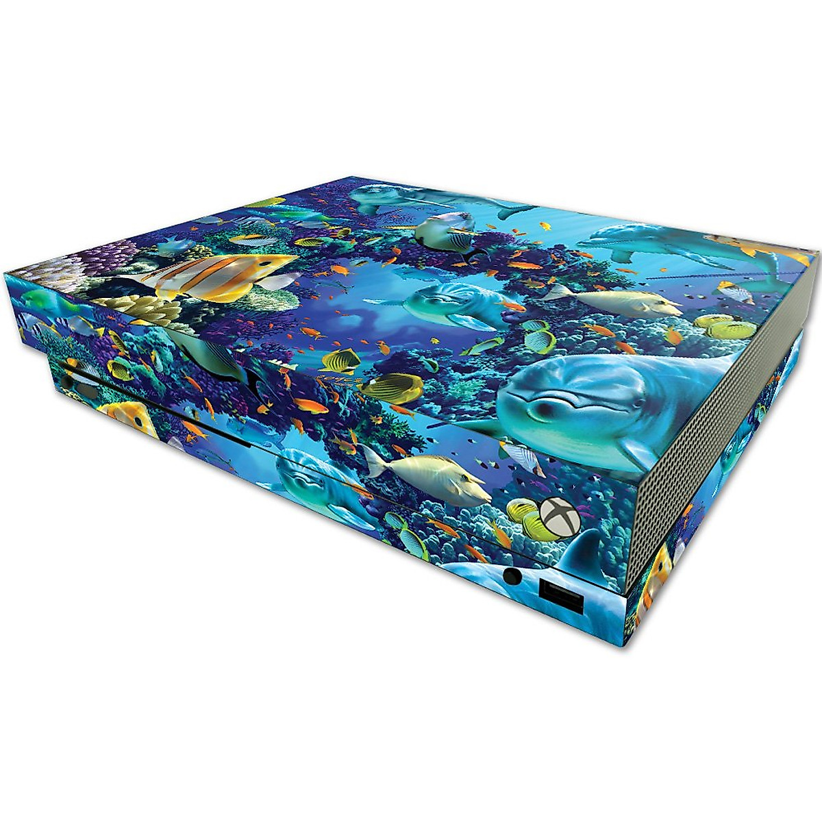 MightySkins Skin Compatible with Microsoft One X Console Only - Ocean Friends | Protective, Durable, and Unique Vinyl Decal wrap Cover | Easy to Apply, Remove, and Change Styles | Made in The USA