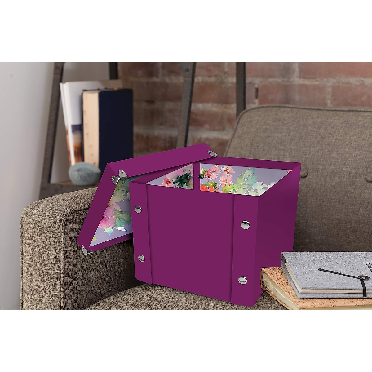 Snap-N-Store Storage Box, x-Small - 8 x 5.75 Inches, Berry (SNS01924)
