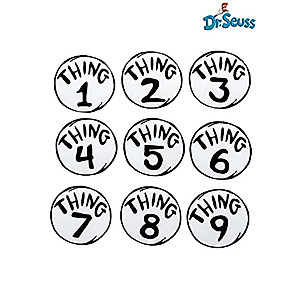 Dr. Seuss Thing 1-9 T-Shirt Iron On Printed Patch Costume Set for Kids and Adults