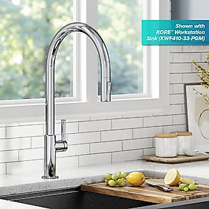 KRAUS Oletto High-Arc Single Handle Pull-Down Kitchen Faucet in Chrome, KPF-2821CH