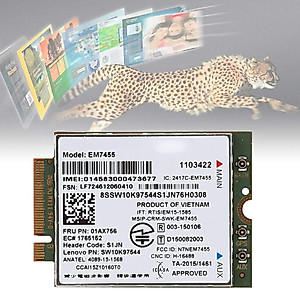 Portable 4G LTE Module for ThinkPad, EM7455 UMTS HSDPA HSPA + LTE 4G Network Card, Integrated Chipset, NGFF/M.2 Interface, Network Module for T460, T460p, T460s T470 T470S T470P X260 X270