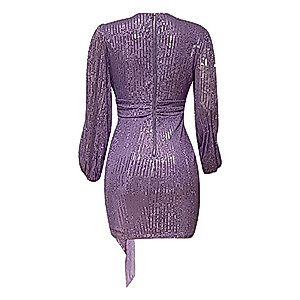 DGMBBX Women's Summer Striped Short Sleeve T Shirt Dress Casual Tie Waist with Pockets Women's Sexy Long Sleeve V Neck Ruched Bodycon Mini Party Cocktail Dress Women's Elegant Round Neck V-Back