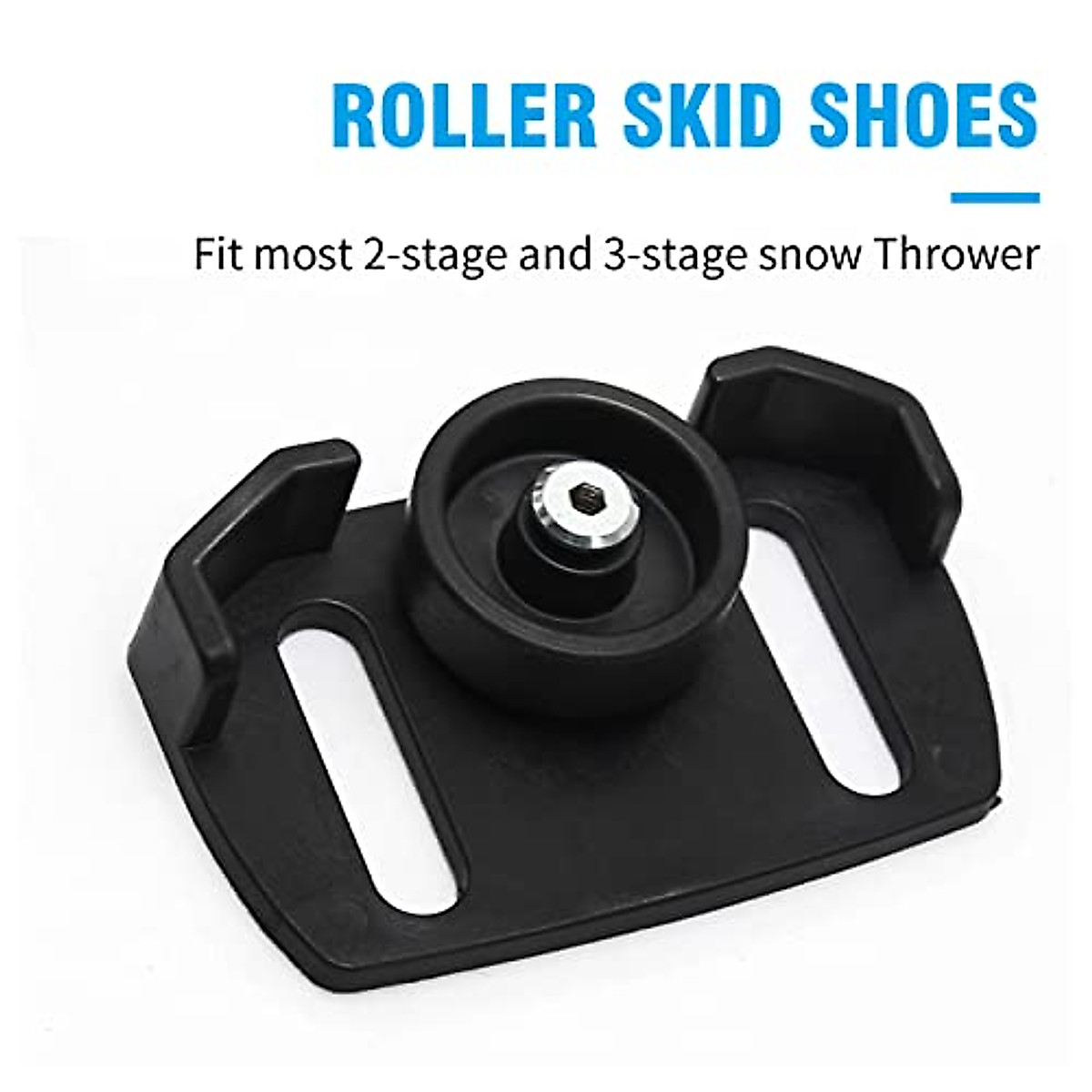 UOIENRT 490-241-0038 Universal Roller Wheel Skid Slide Shoes Replacement for MTD MTD Pro Troy-Bilt Yard Man Snow Blower (2 Pack)