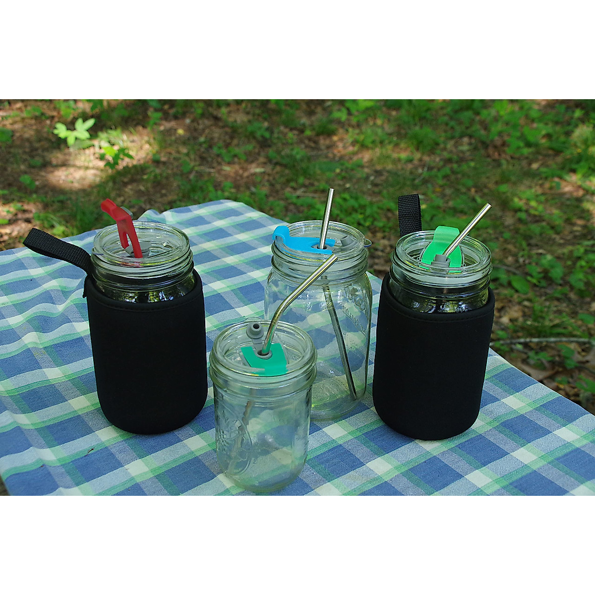 Masun Mason jar Drinking lids (Wide mouth lids 4 pack) (4529)