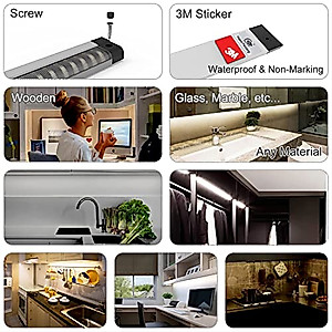 Under Cabinet Lights Built-in ADIUSTABLE Cable LED light Bar No MESSY Wires! Super Bright Under Counter Lights for Kitchen 3Pcs 6500K Cool White 1050Lm under cabinet lighting Good for Timer Smart Plug