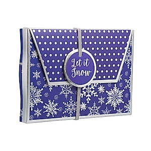 Fifth Ave Kraft Christmas Gift Card Holder Boxes with Foil Hot Stamp (Set of 6)