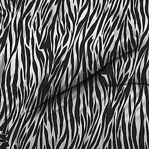 Split King Sheets Sets for Adjustable Bed, Soft Sateen Weave, 400-Thread-Count 100% Egyptian Cotton 5PC Set with 2 Fitted Sheets, Split-King Sheet Set 15-Inch Deep Pockets, 400-TC - |Zebra Print|
