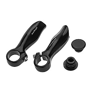 VGEBY1 Bike Handle Bar End, Aluminum Alloy Bar End Handlebar Security Grips Bar Ends Cycling with Stoppers for Road Mountain Bike