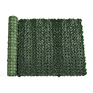 DETTELIN Artificial Ivy Privacy Fence Screen, 20x118in Thick Artificial Hedges Fence and Faux Ivy Vine Leaf Decoration for Outdoor Garden Decor