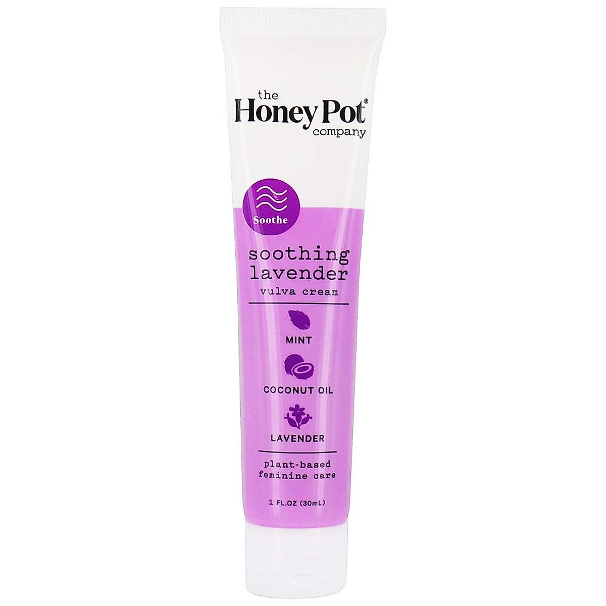 The Honey Pot Company - Vulva Cream Soothing Lavender - at Home or On The Go Medicated Cream to Relieve Itching and Discomfort - 1 fl. oz.