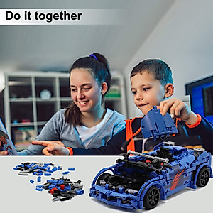 WISEPLAY Build Your Own RC Car Kit for Kids and Adults | 585pcs RC Car Kits to Build | STEM Building Toys for Boys & Girls Age 8-12 | Model Car Kits to Build for Kids 9-12 and Adults