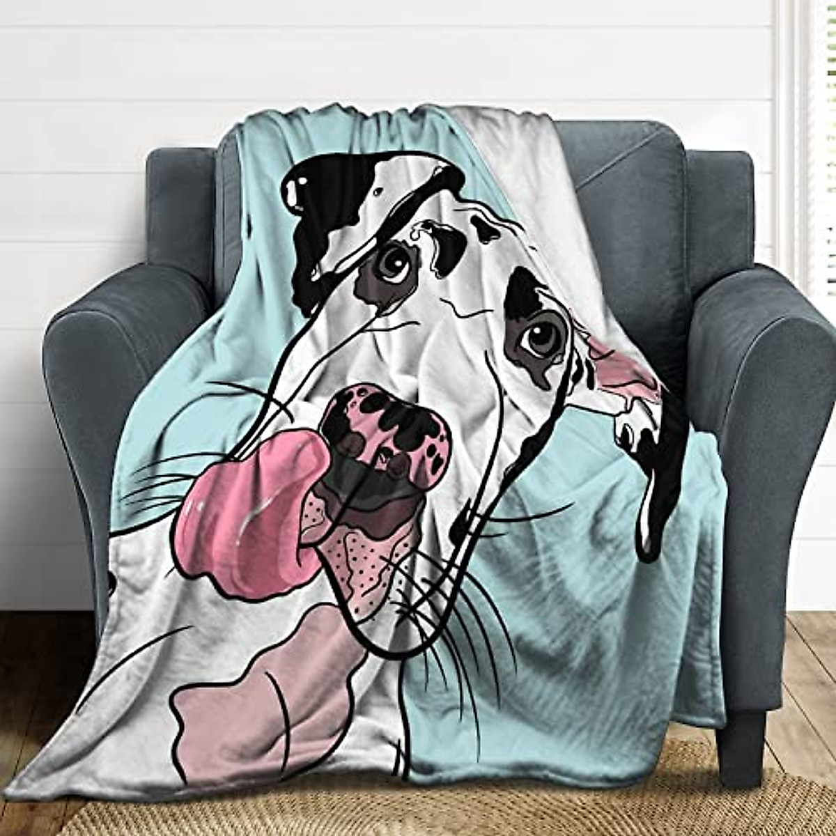 Jreergy Dog Throw Blanket for Bedroom Couch Travelling,Comfortable All Season Air Conditioning Blanket for Adult Chidern 50"x40"