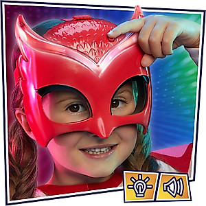 PJ Masks Owlette Deluxe Mask Set, Preschool Superhero Dress-Up Toy with Light-up Mask and Owl Wings Accessory for Kids Ages 3 and Up