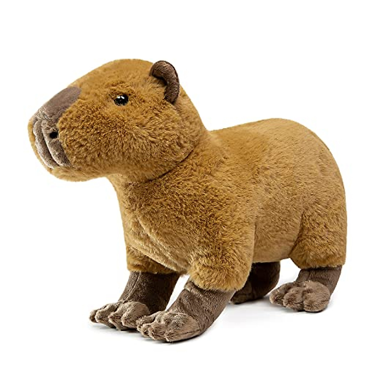 Frankiezhou Home Capybara Plush Toy - Lifelike Rodent 13” Capybara Stuffed Animals, Soft Wild Animals Crawling Capybara Unique Plushie Toys Model Dolls Collection for Kids